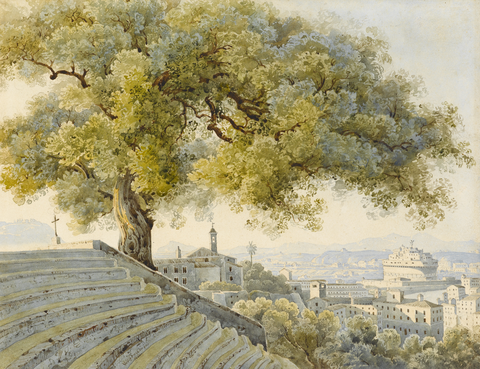 Johann Jacob WOLFENSBERGER | View of Rome from the Janiculum Hill, with ...