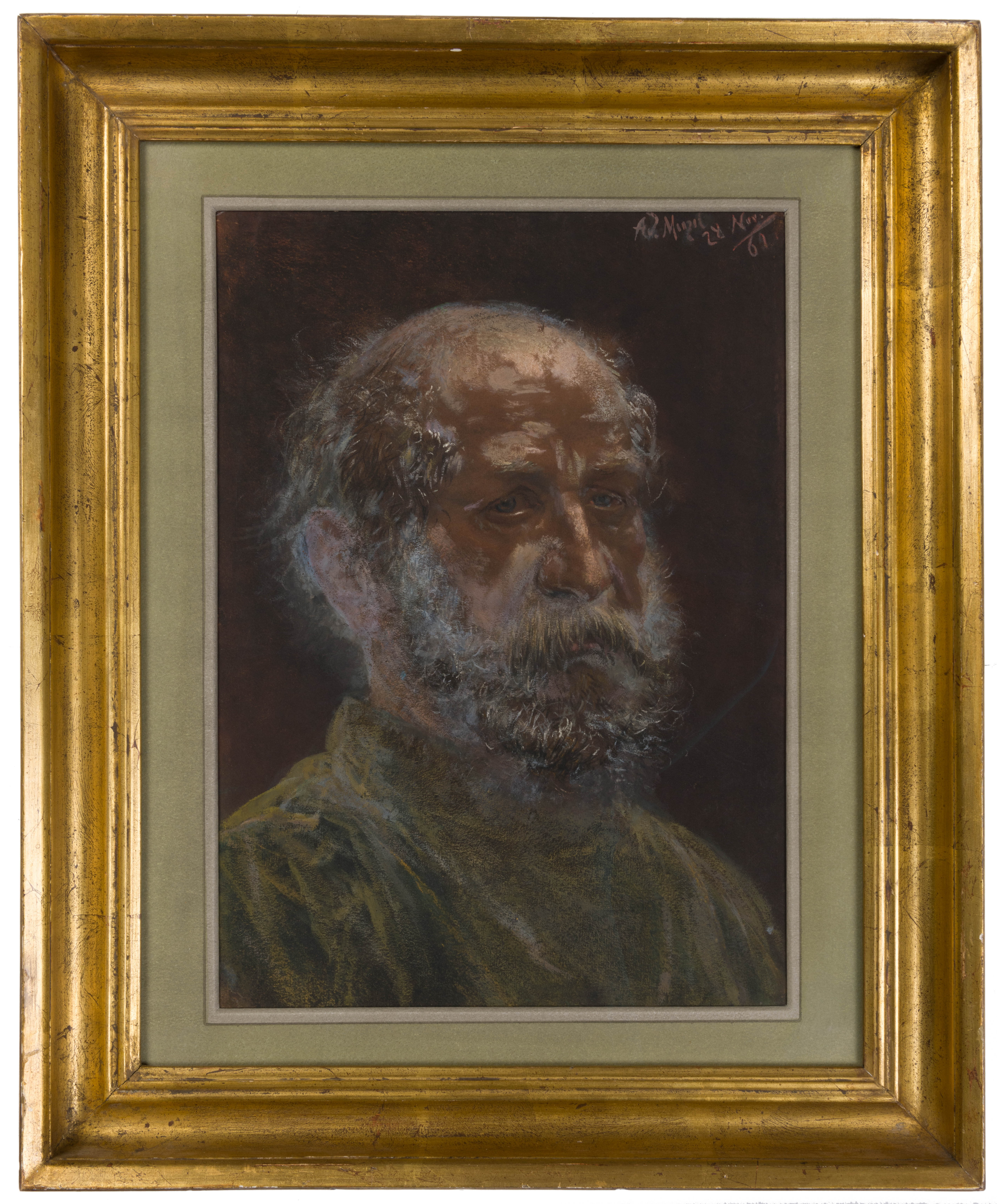 Adolph MENZEL | The Head of a Bearded Man